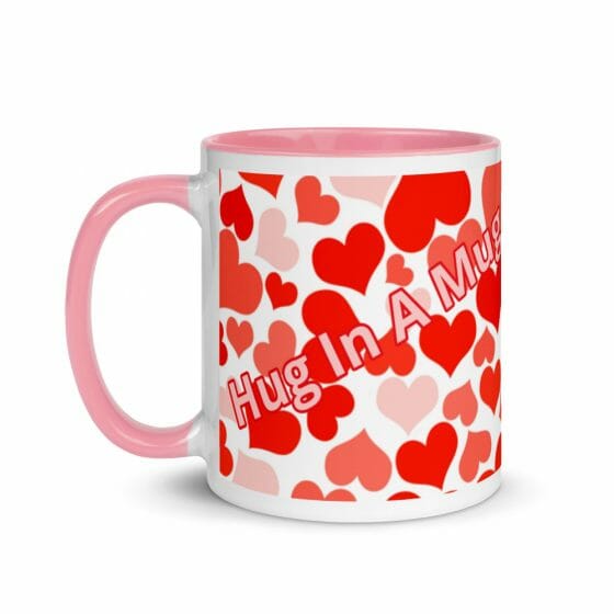 Hug In A Mug | Pink Or Red Ceramic Mug