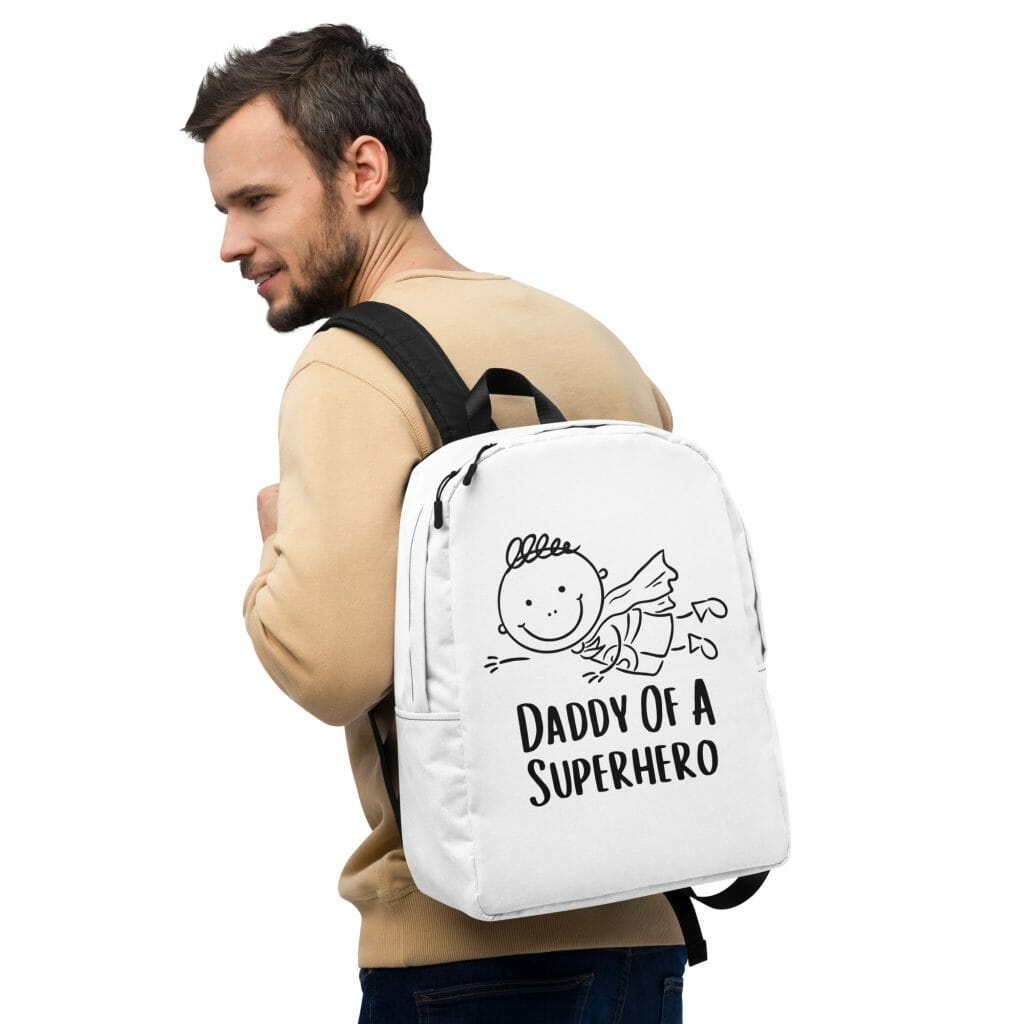 Daddy Of A Superhero | Minimalist Backpack