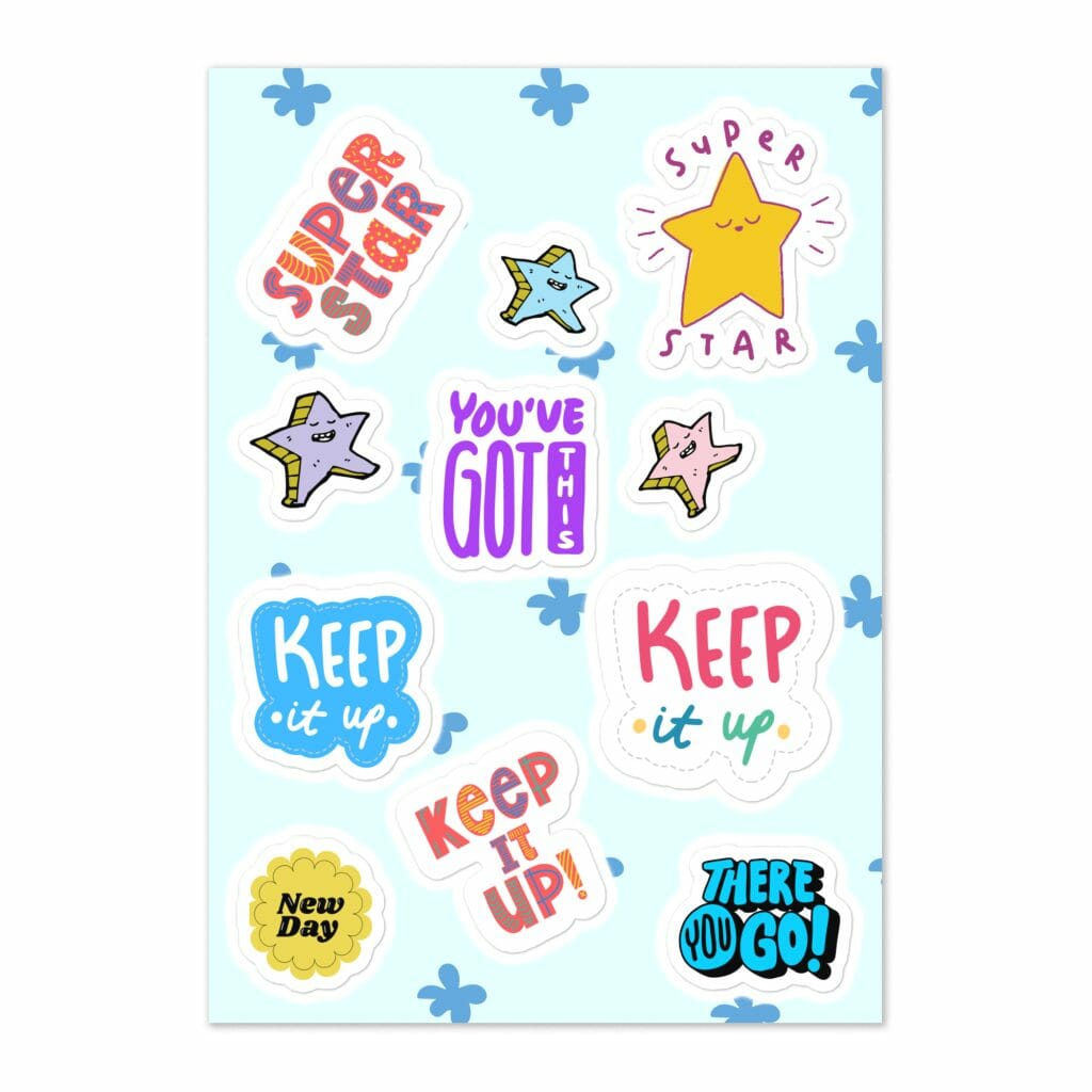 Keep It Up: Encouragement Sticker Sheet For Cancer Patients