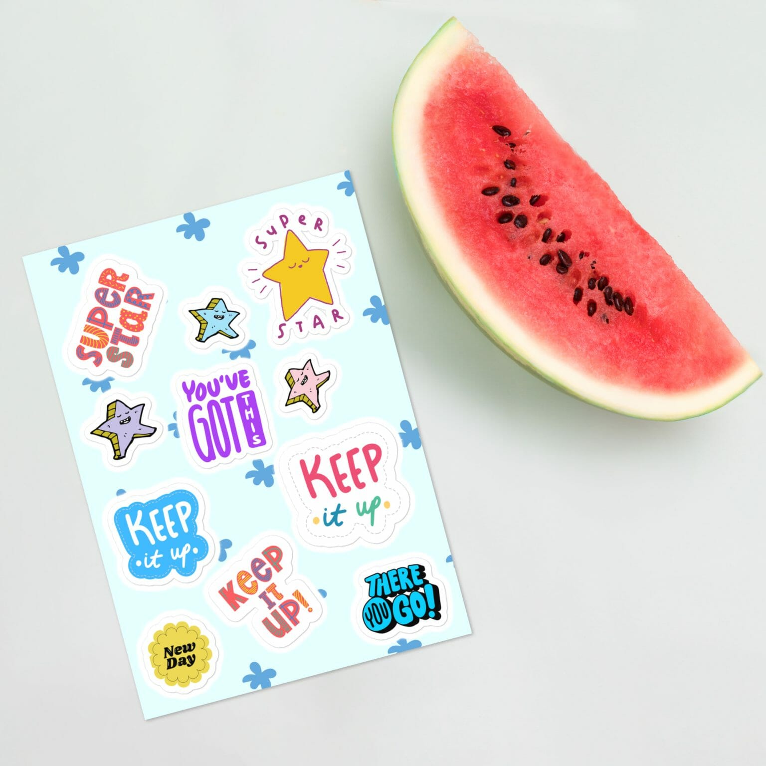 Keep It Up: Encouragement Sticker Sheet For Cancer Patients