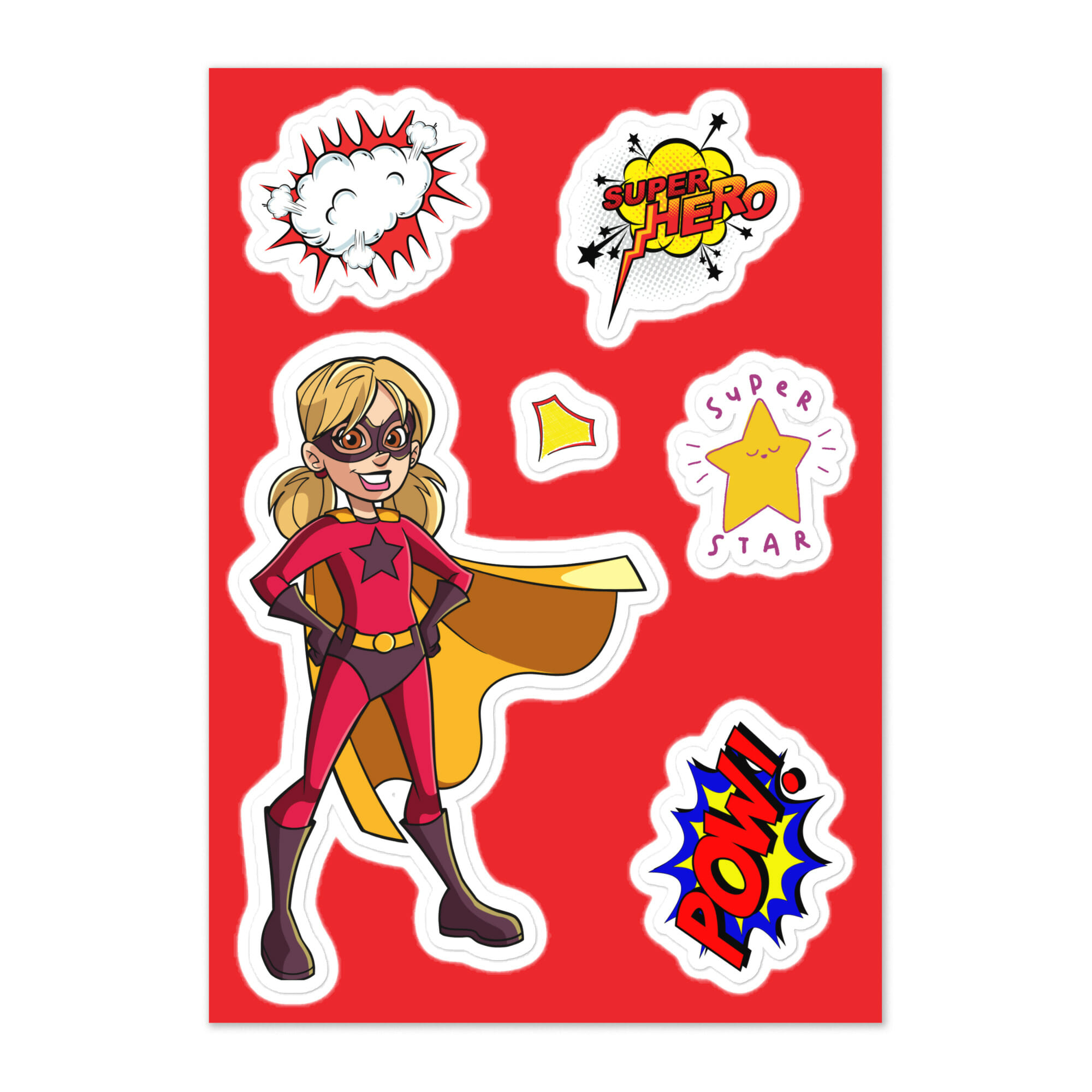 "Super Girl" Sticker Sheet