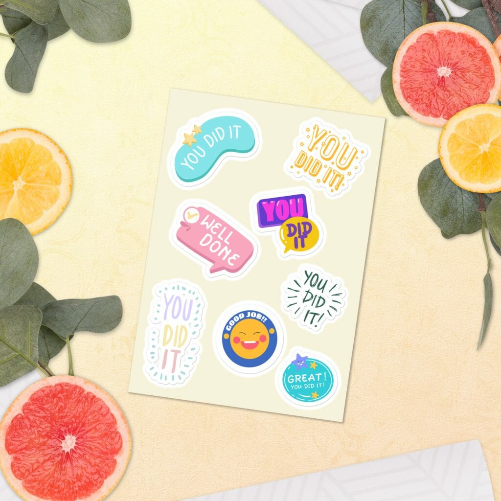 'You Did It' Sticker Sheet