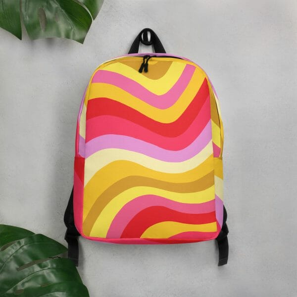 Colorful Swirls Minimalist Backpack