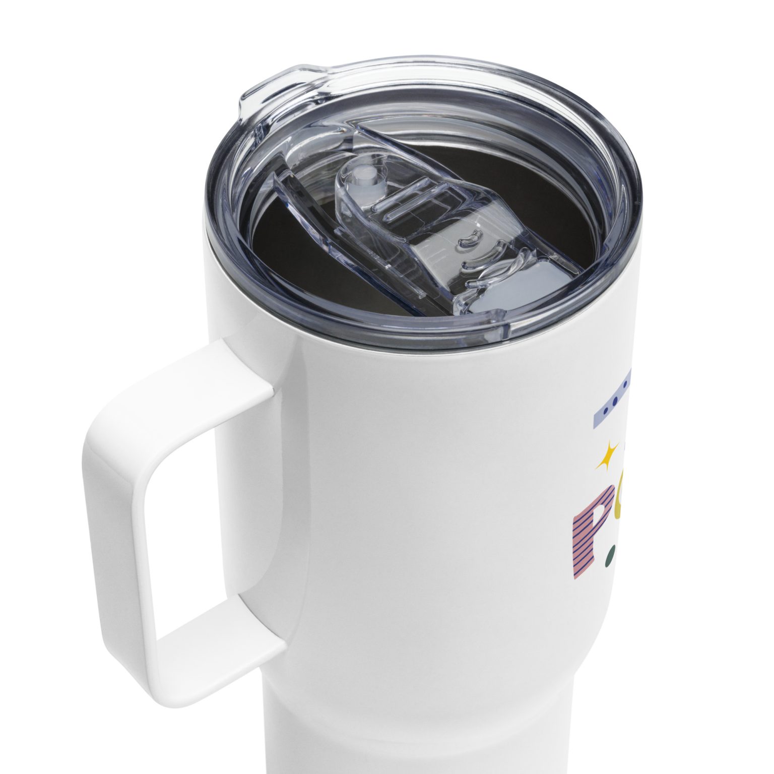 "Think Positive" Travel Mug With Handle